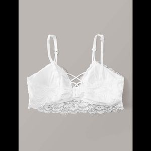 Tops | Plus Floral Lace Criss Cross Bralette | Poshmark